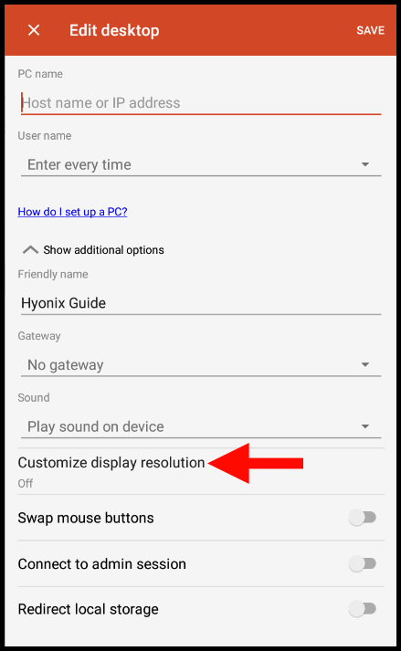 How To change Remote Desktop Resolution 