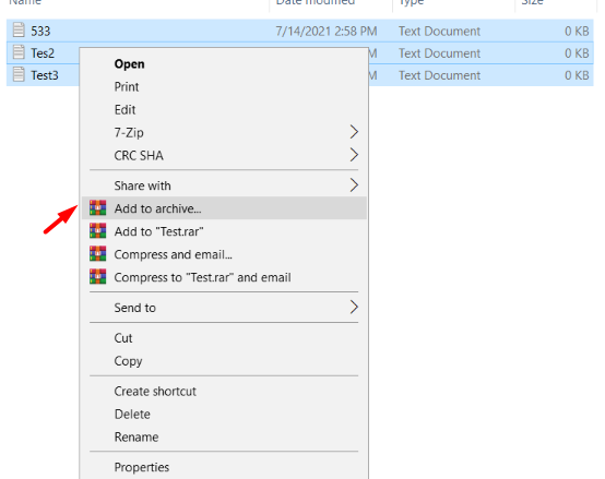 How to create Zip Archives in Windows?