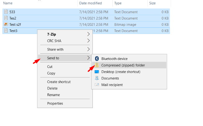 How to create Zip Archives in Windows?