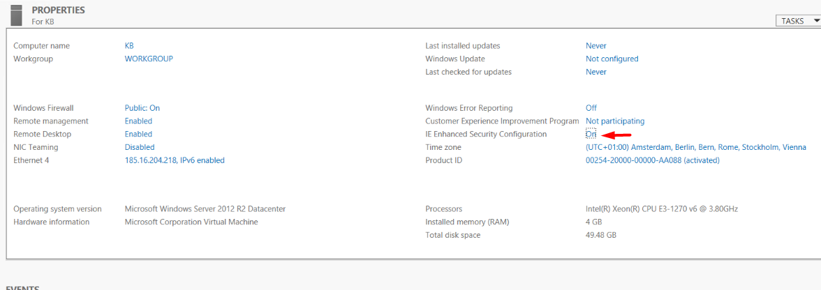 How to disable IE Enhanced Security Configuration on Windows?