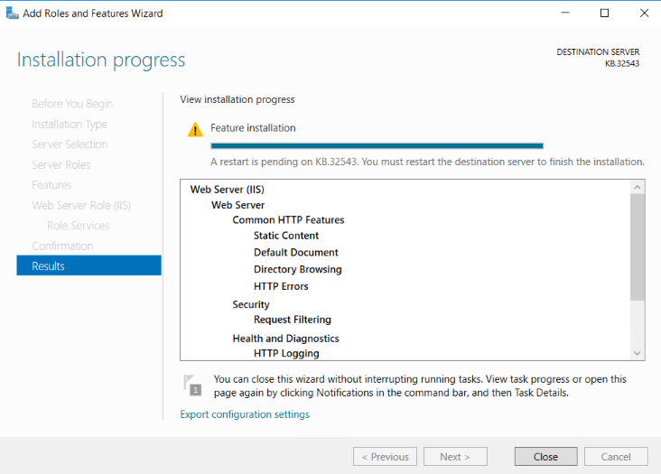 How to enable IIS and IIS Required Components? - Knowledge Base | Hyonix