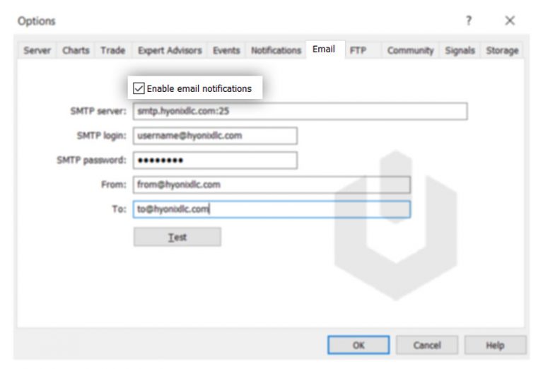 How To Enable Email Alerts On Metatrader Mt4mt5 Knowledge Base Hyonix