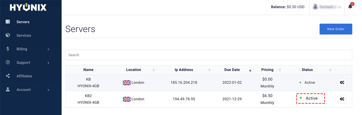 How to renew your Hyonix server?