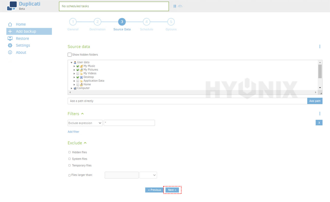 How to backup windows server data with Duplicati 2.0?