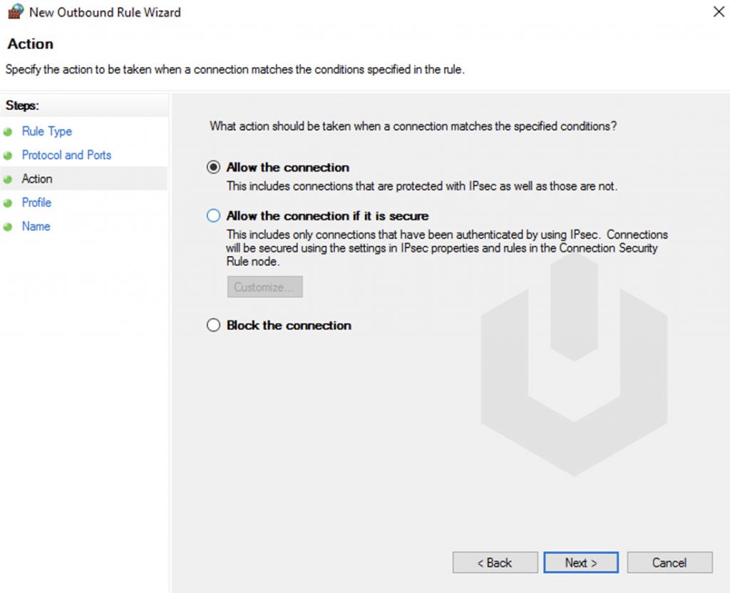 How to allow a custom port through Windows Server Firewall?