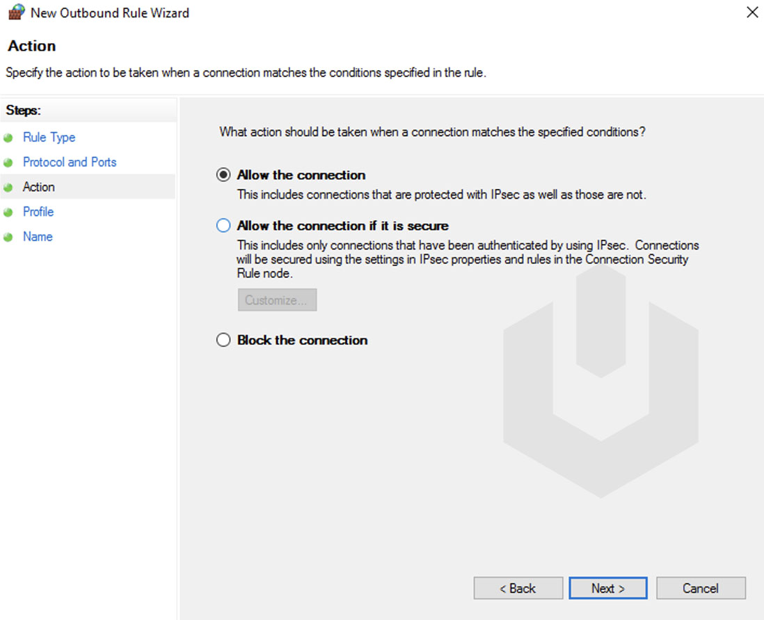 How to allow a custom port through Windows Server Firewall?