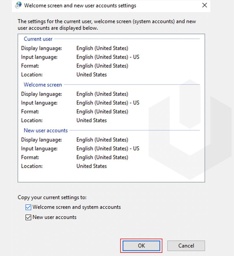 How to change system Language on Windows server?