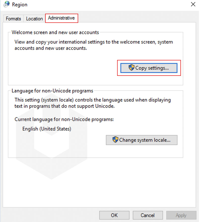 How to change system Language on Windows server?