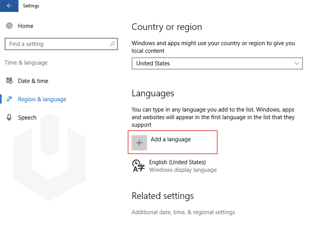 How to change system Language on Windows server?