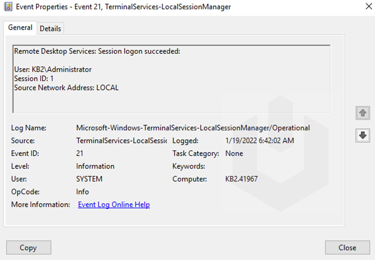 Track And Analyze Remote Desktop Connection Logs In Windows Server Knowledge Base Hyonix