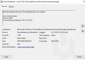 Track & Analyze Remote Desktop Connection Logs in Windows Server ...