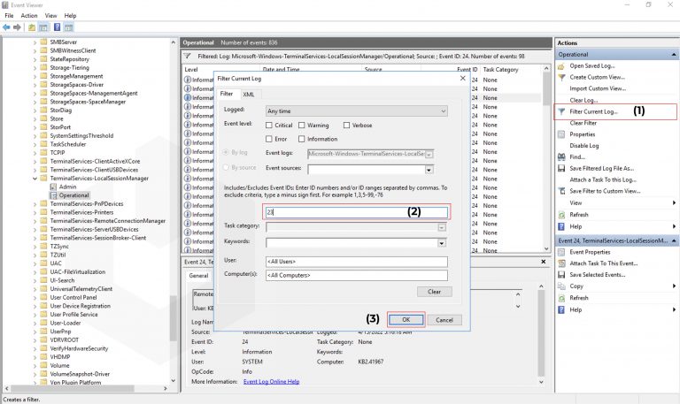 Track & Analyze Remote Desktop Connection Logs in Windows Server