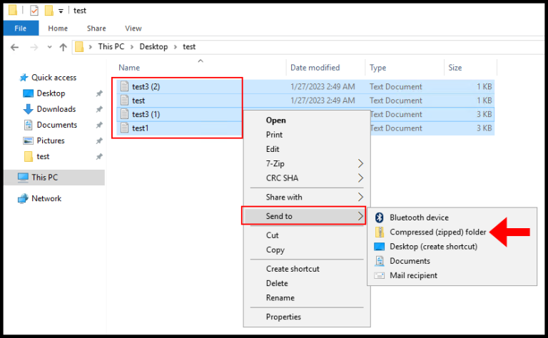 How to create Zip Archives in Windows - Knowledge Base | Hyonix