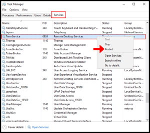 How to restart remote desktop service without rebooting windows server ...