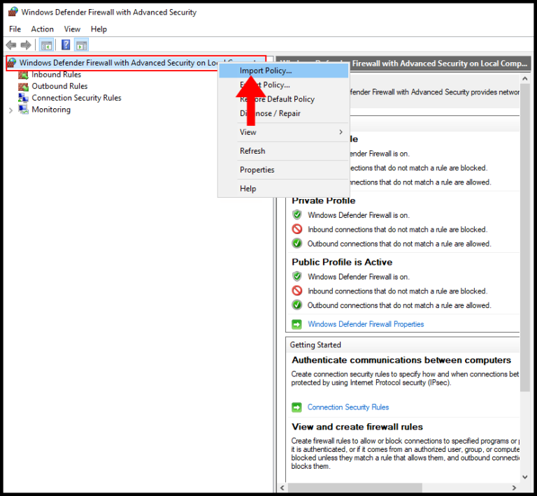 How to Import and Export Windows Firewall Settings - Knowledge Base ... How to Import and Export Windows Firewall Settings - Knowledge Base ...