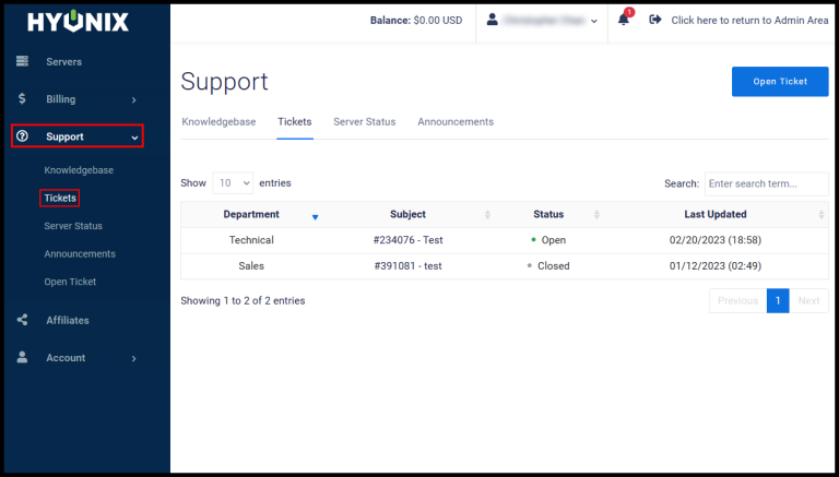 How to Add Related Service to Support Ticket - Knowledge Base | Hyonix