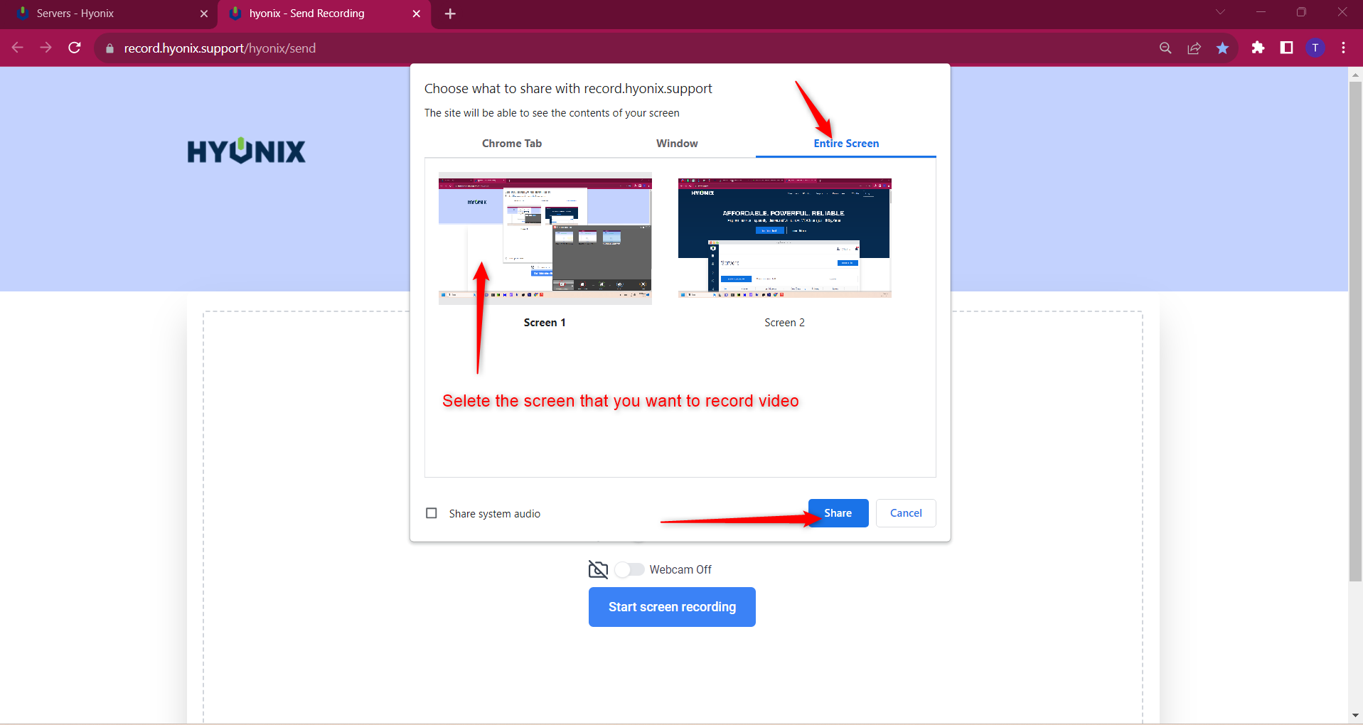 How to record a video and send it to Hyonix customer support - Knowledge Base | Hyonix