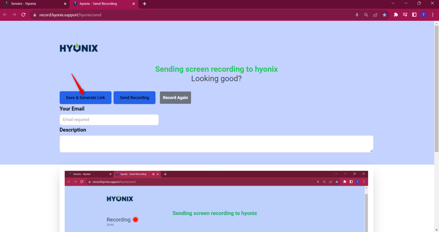How To Record A Video And Send It To Hyonix Customer Support Knowledge Base Hyonix
