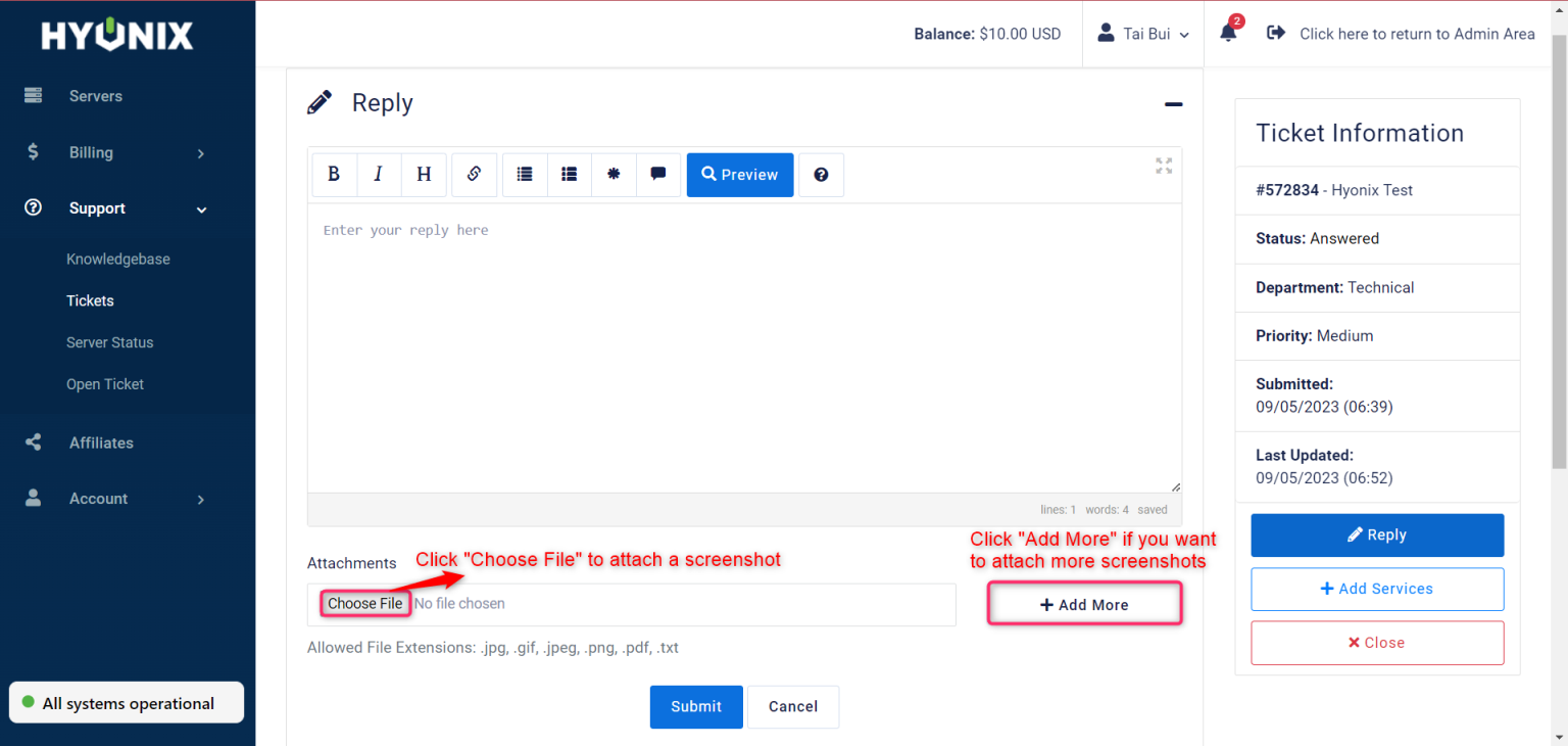 How to attach a screenshot when replying to a ticket - Knowledge Base ...