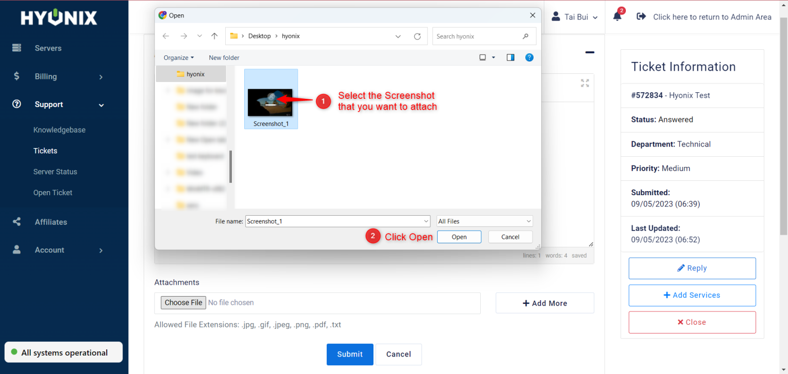 How to attach a screenshot when replying to a ticket - Knowledge Base ...