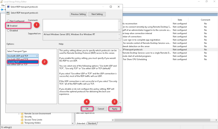 How To Disableenable Udp Via Local Group Policy Editor Knowledge