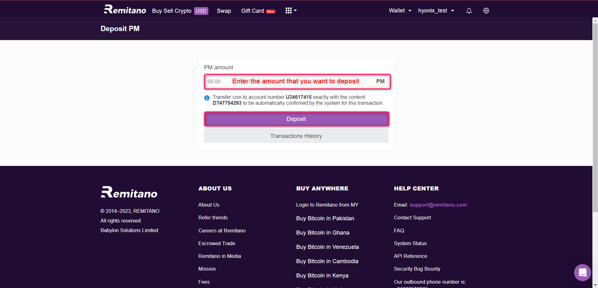 How to pay with perfect money through remitano.com (convert to USDT -> pay using crypto gateway ...