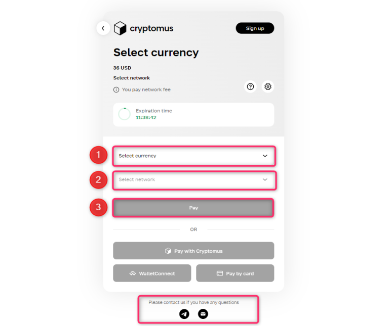 How to pay with crypto using Cryptomus - Knowledge Base | Hyonix