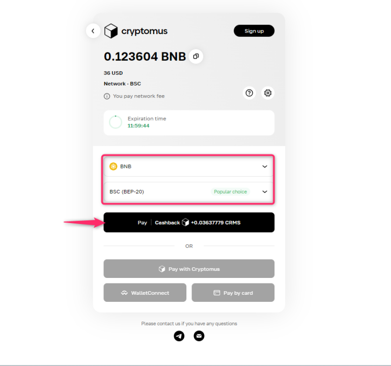How to pay with crypto using Cryptomus - Knowledge Base | Hyonix