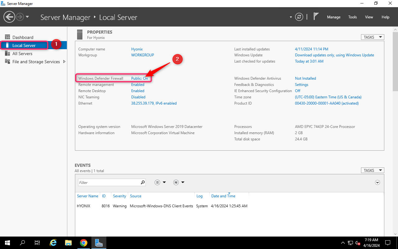 How to disable/enable Firewall in Windows Server - Knowledge Base | Hyonix How to disable/enable Firewall in Windows Server - Knowledge Base | Hyonix
