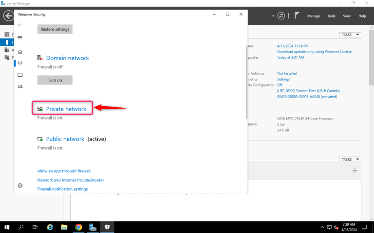 How to disable/enable Firewall in Windows Server - Knowledge Base | Hyonix