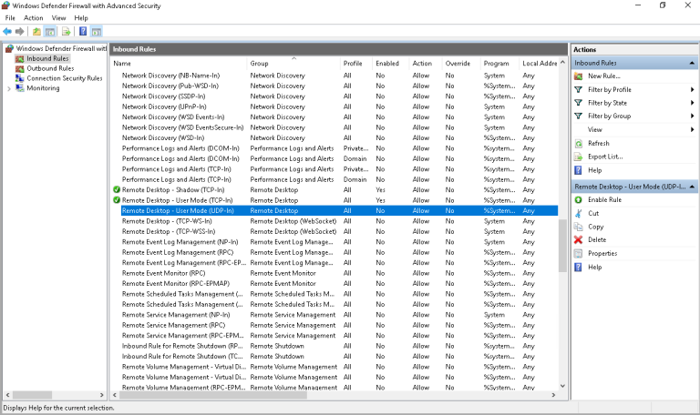 How to disable/enable UDP via Firewall Setting - Knowledge Base | Hyonix