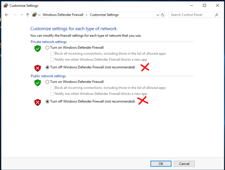 How to turn on Windows Defender Firewall - Knowledge Base | Hyonix
